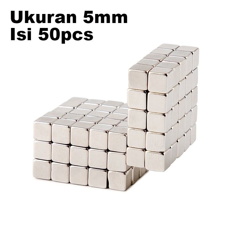 Jual Cubes Magnetic Block Toys Isi 50 Pcs Ukuran 5mm/ Magnet Kubus ...