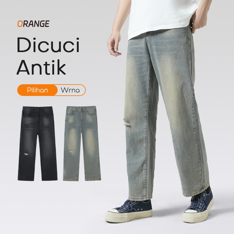 Jual Celana Jeans Pria Robek/Ripped Jeans/Ripped Denim/Hitam/Biru ...