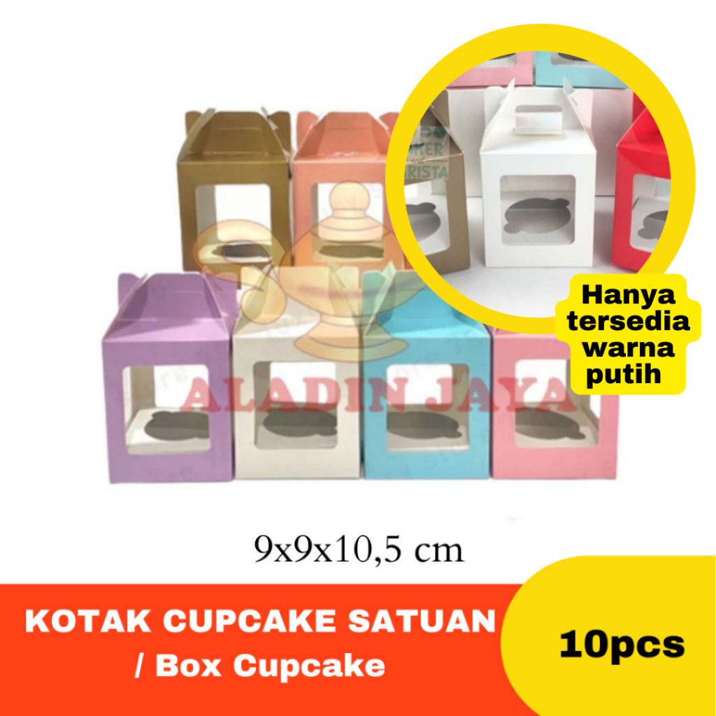 Jual KOTAK CUPCAKE SATUAN / Box Cupcake 9x9x10,5 cm isi 10 | Shopee ...