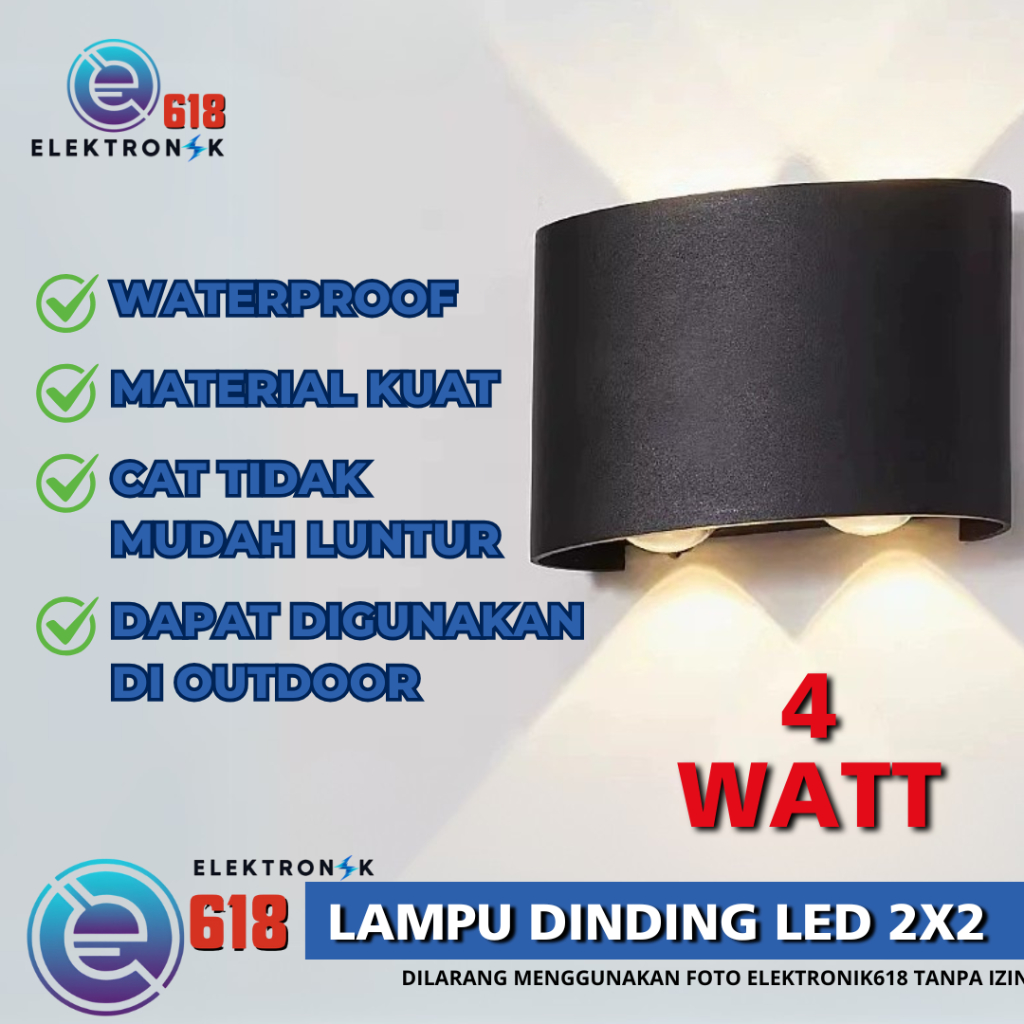 Jual Lampu Dinding LED 2x2 4 Watt CLORIS - 2 sisi 4 lampu Dekorasi ...