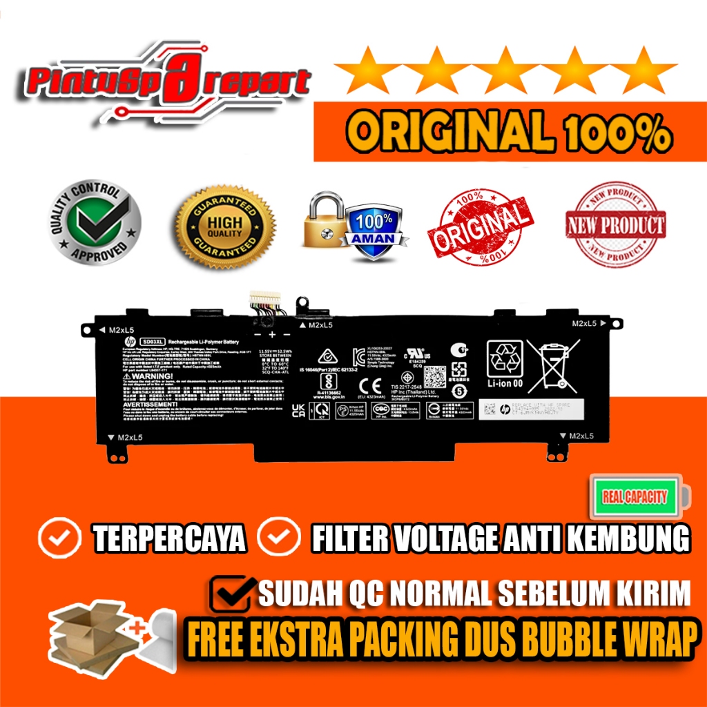Jual (Genuine Parts SD03XL) Original Baterai Laptop Hp ChromeBook 13 G1 TPN-Q176 HSTNN-OB1R IB7K ...