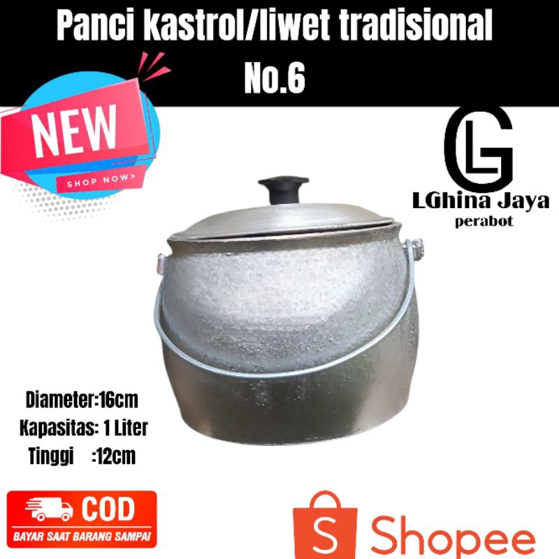 Jual kastrol liwet no.6 (1 liter) panci kastrol liwet tradisional ...