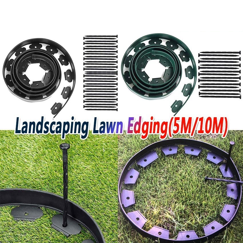 Jual 【Bonus Nails】5/10 Meter Hitam Garden Border Lawn Grass Edge Edging ...
