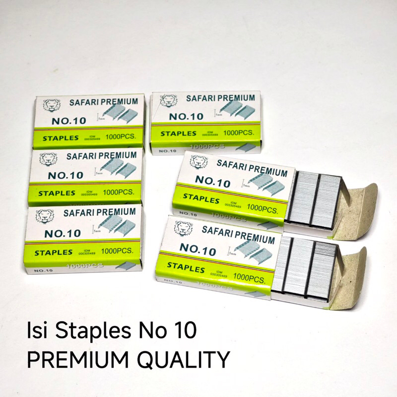 Jual Isi Staples No 10 SAFARI PREMIUM / Refill Isi Stapler Kecil No 10 ...