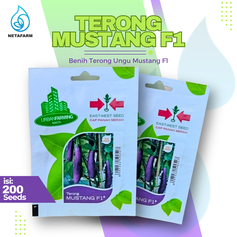 Jual Benih Biji Bibit Terong MUSTANG F1 Cap Panah Merah 200 seeds | Shopee Indonesia