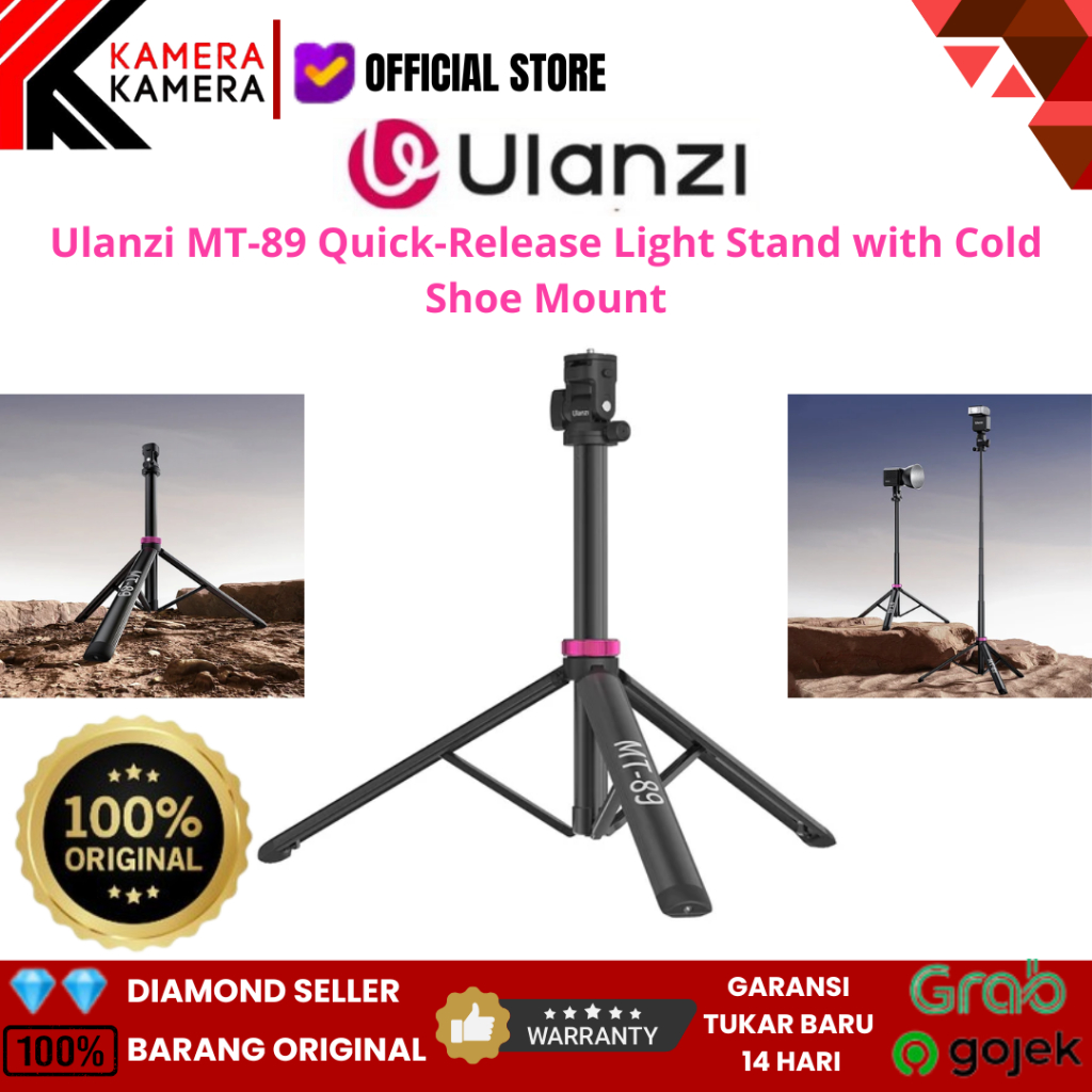 Jual Ulanzi MT-89 Quick-Release Light Stand with Cold Shoe Mount T082 | Shopee Indonesia