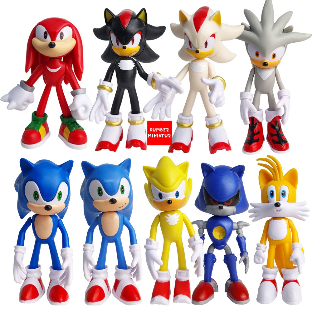 Jual Figur Mainan Sonic Hedgehog Ukuran Sedang Tinggi 15 cm Knuckle ...