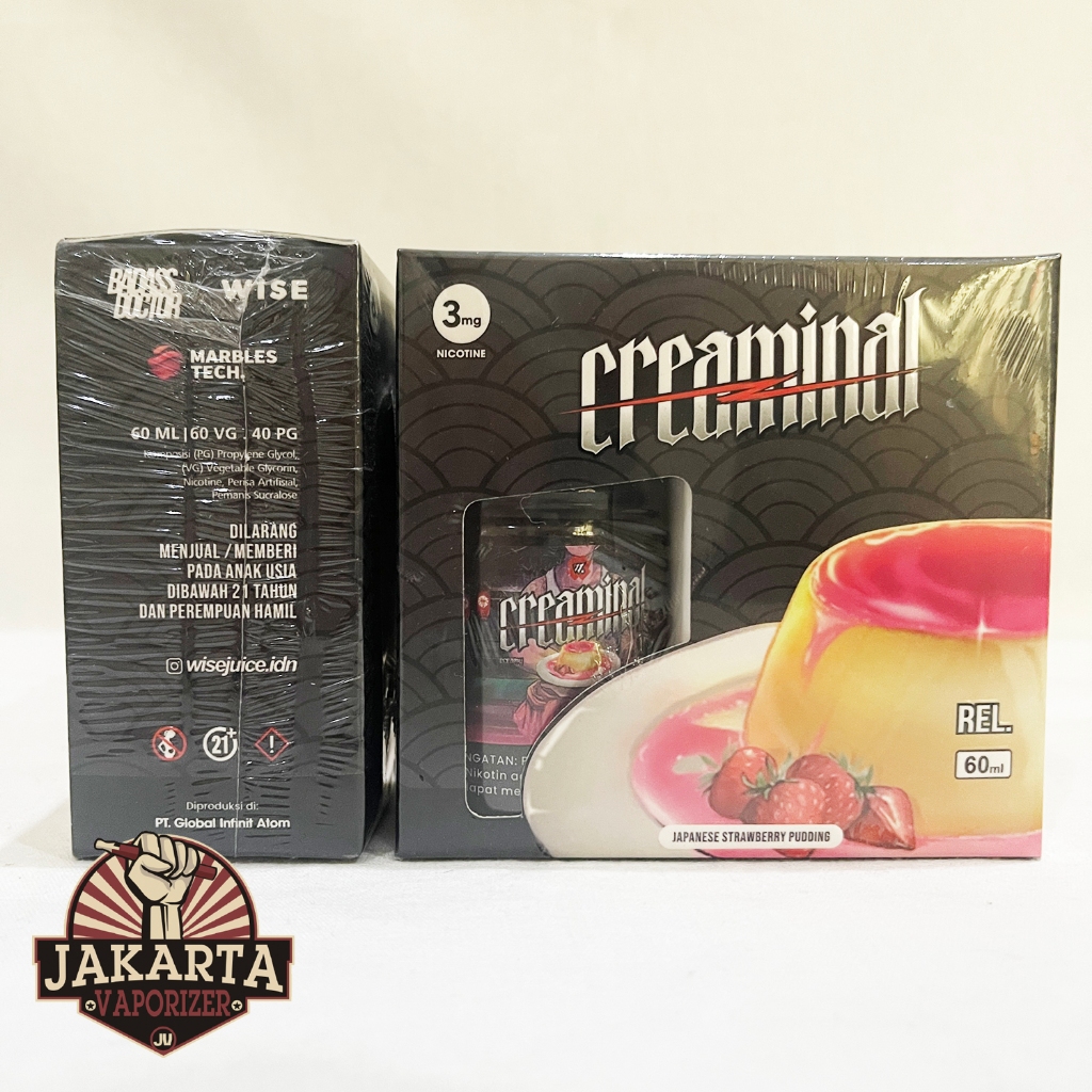 Jual CREAMINAL JAPANESE STRAWBERRY PUDDING 60ML 3MG 6MG BY BADASS X UNWISE | Shopee Indonesia