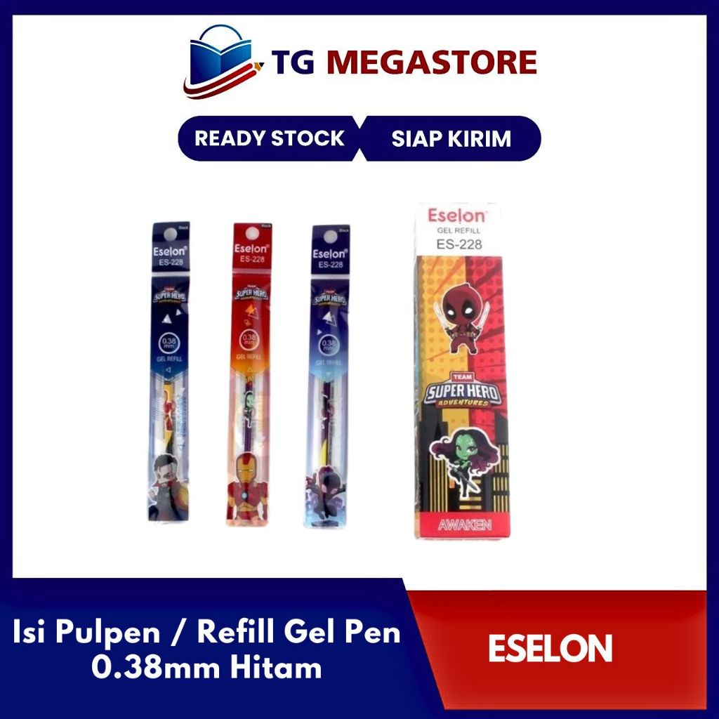 Jual Isi Pulpen / Refill Gel Pen Eselon 0.38mm Hitam ( Satuan ...