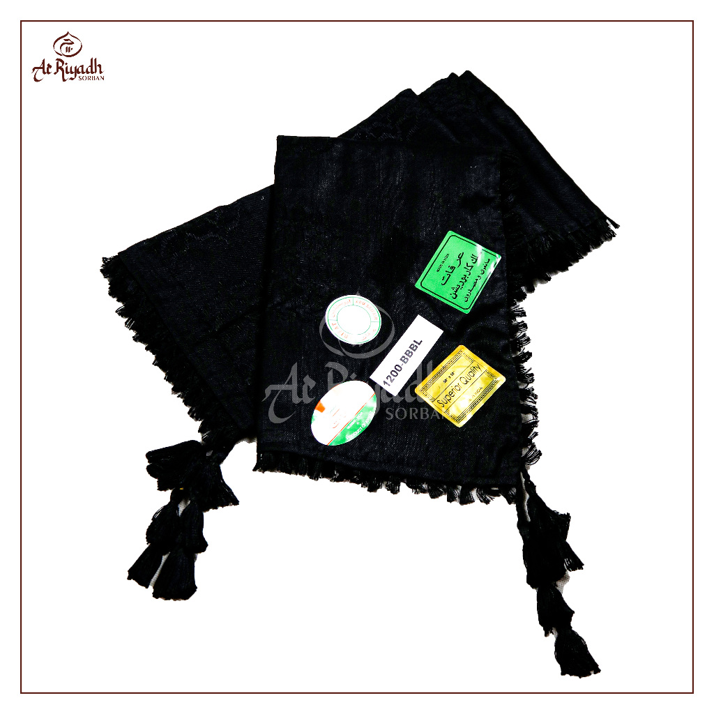 Jual ARIFAT Shawl Silk Corporation 1200 WBWL BBBL Hitam Putih | Shopee ...