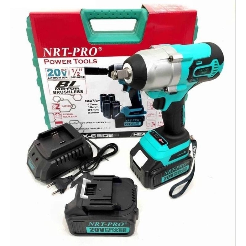 Jual Mesin Pembuka Baut TX65 NRT PRO Brushless Cordless Impact Wrench ...