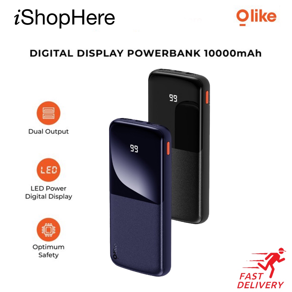 Jual Olike Power Bank 10.000mAh – LED Digital, Dual Output, Fast ...