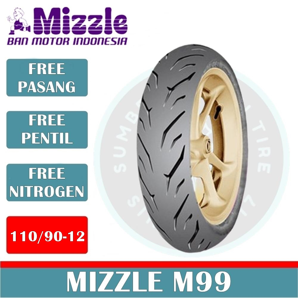 Jual Ban Motor MIZZLE M99 110/90-12 Tubeless Ban Belakang Motor Scoopy ...