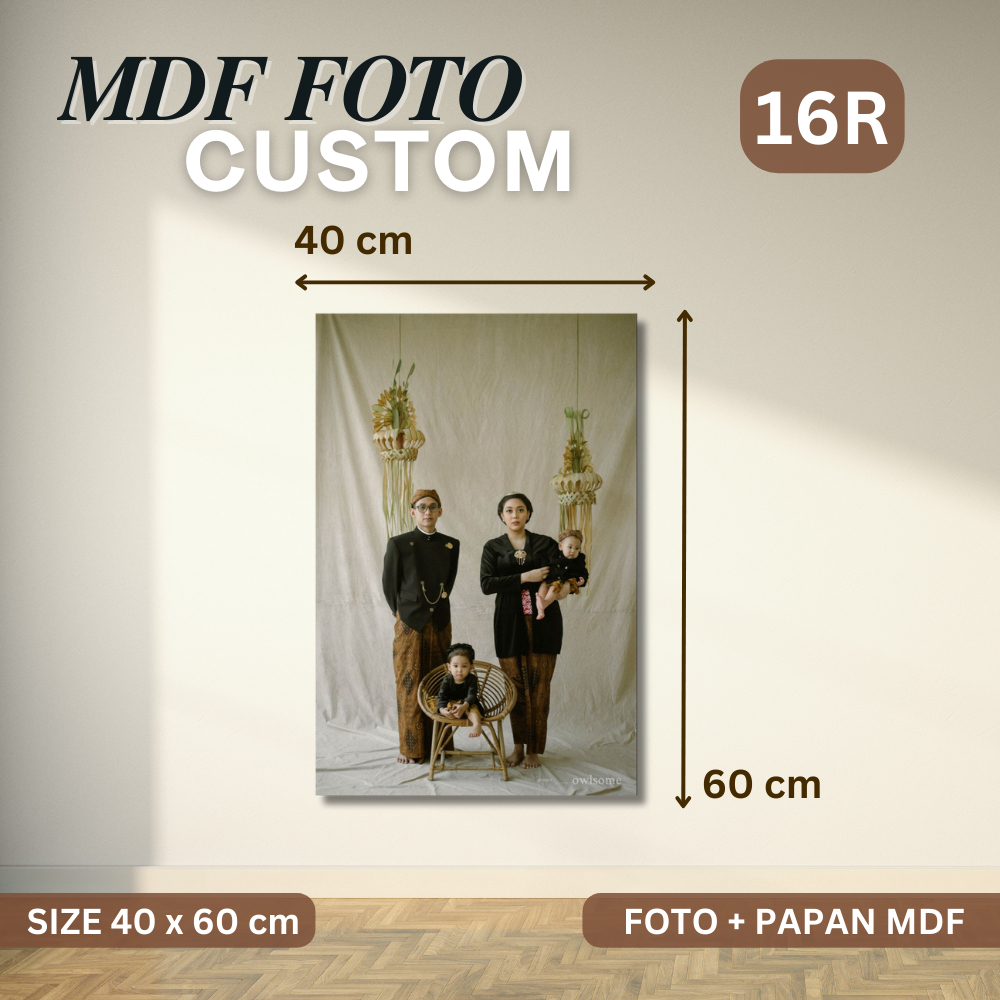 Jual [16R] Cetak Foto MDF Custom Papan MDF 40x60 cm Kayu MDF 16R Hiasan ...