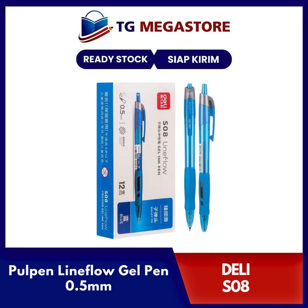 Jual Pulpen DELI Lineflow Gel Pen 0.5mm - S08 | Shopee Indonesia