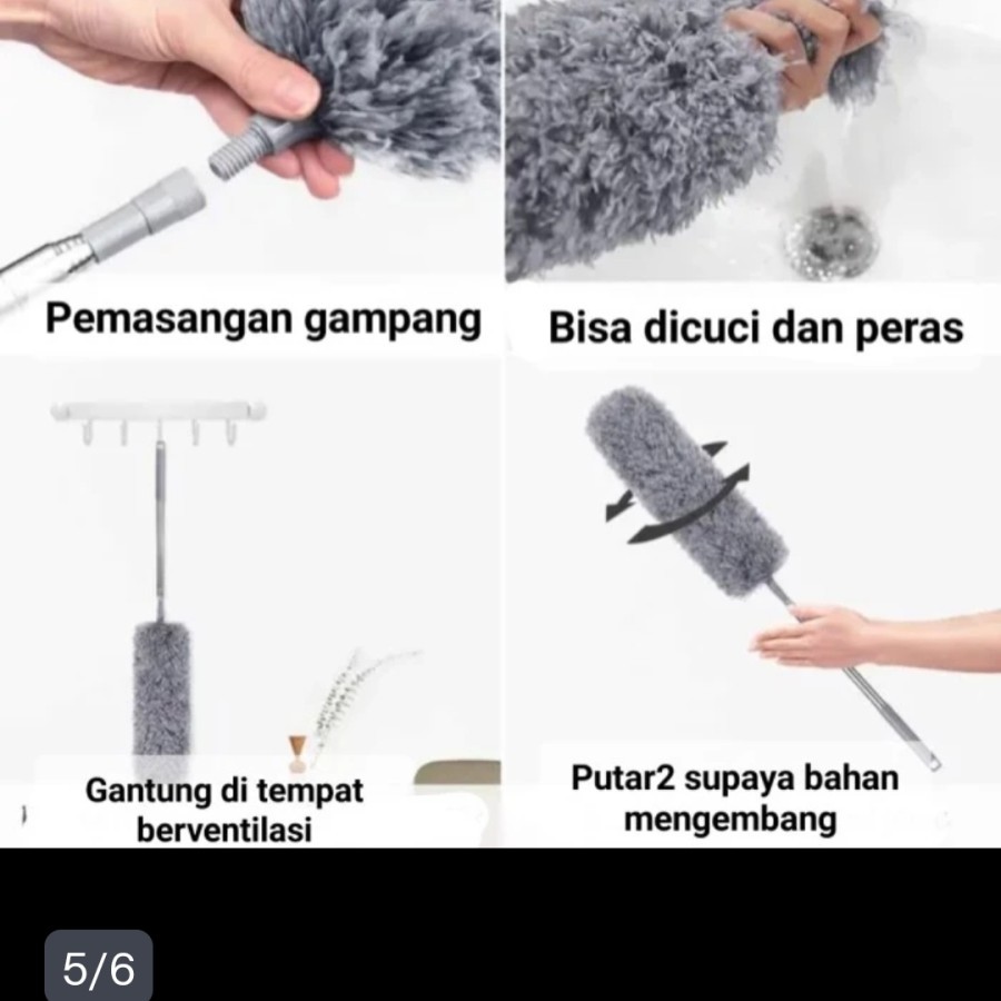 Jual Kemoceng Gagang Panjang Fiber Microfiber Duster 280CM Sapu Laba ...