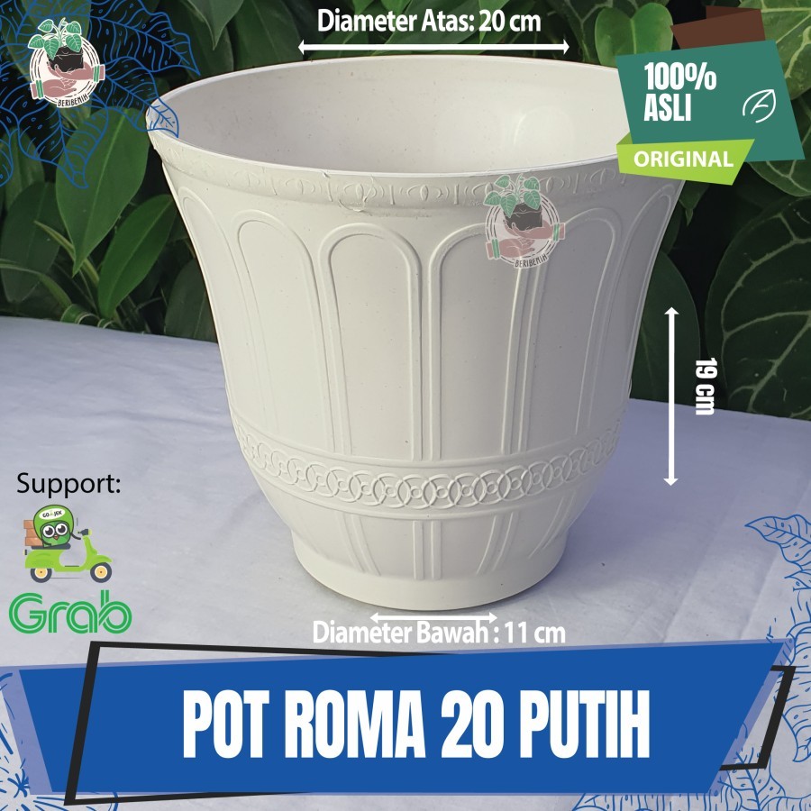 Jual Pot Bunga Tanaman Hias Roma Merah Putih Tinggi NO.30-35 CJP Motif ...