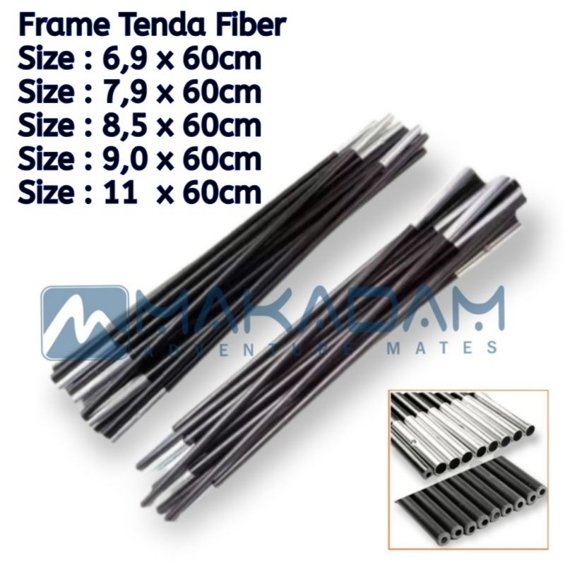 Jual Frame Batang Rangka Tali Tenda Camping Fiber Headpole Besi Ujung ...