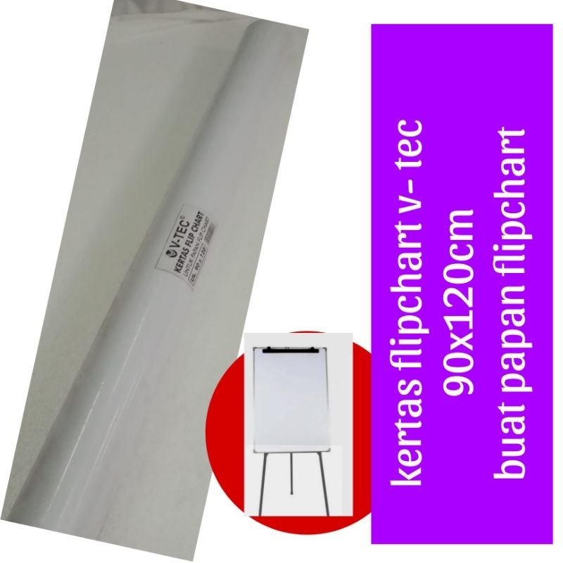 Jual ( 1 roll= 100 pcs) kertas flipchart 90x120 buat papan flipchart ...