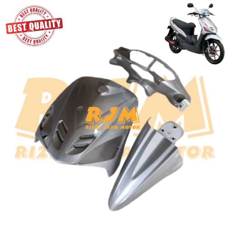 Jual PAKETAN BODY HALUS DEPAN YAMAHA MIO SPORTY SILVER ( 3 ITEM ...