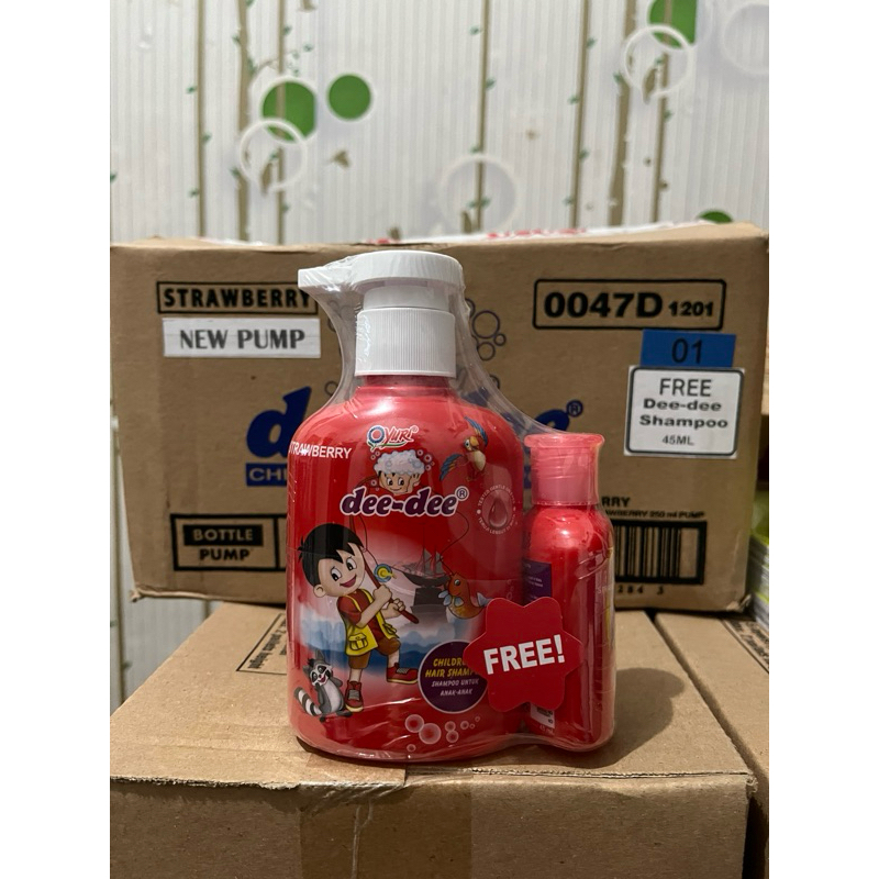 Jual dee dee shampoo pump 250ml strawberry | Shopee Indonesia