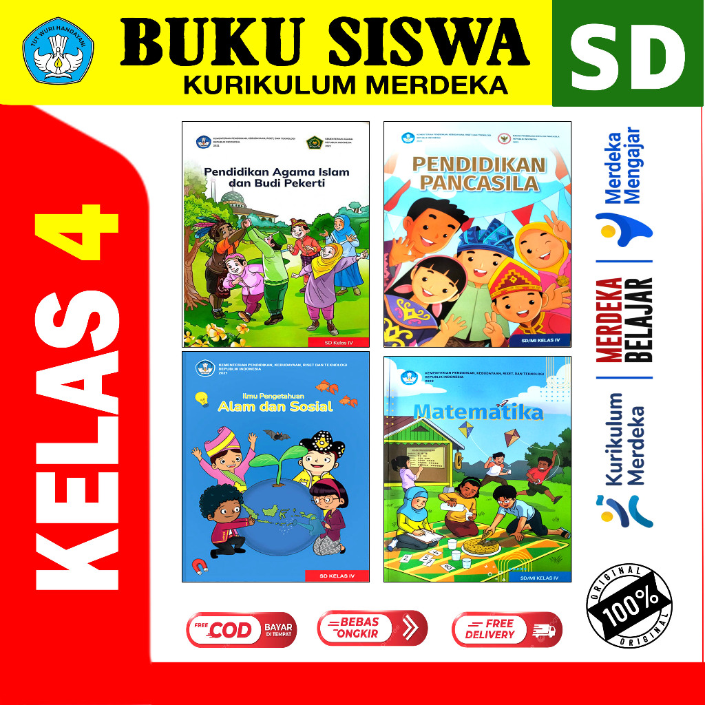 Jual Buku Sisiwa Kurikulum Merdeka Kelas 4 SD/MI | Shopee Indonesia