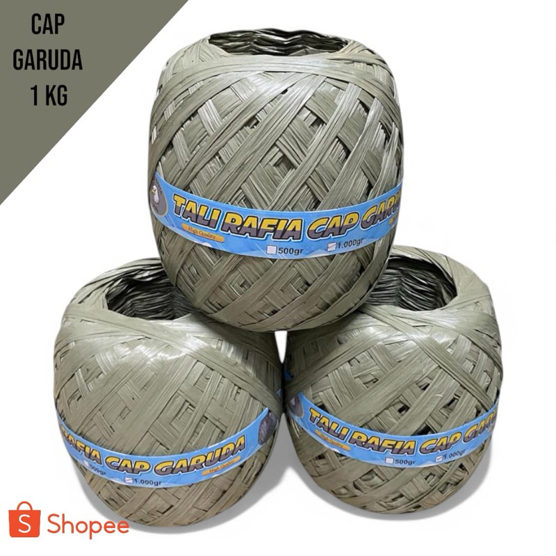 Jual Tali Rafia 1 kg full warna netral cap garuda | Shopee Indonesia