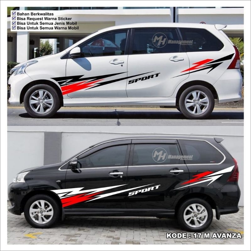 Jual Stiker Cutting Striping Mobil Avanza Xenia Sigra All New Toyota ...