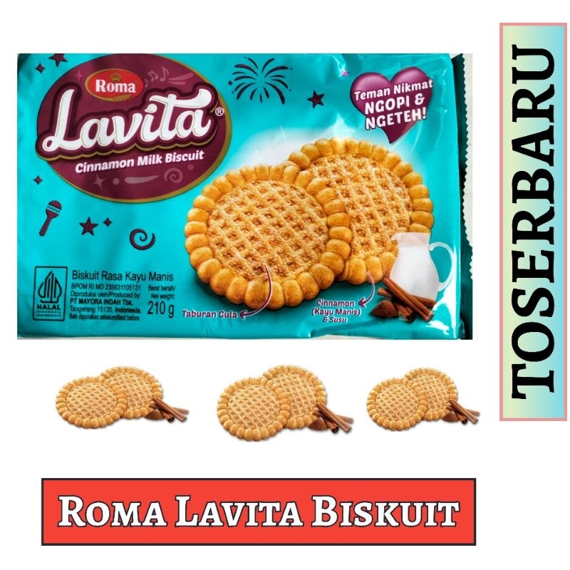 Jual Roma Lavita Cinnamon milk biscuit (Rasa kayu manis dan susu ...