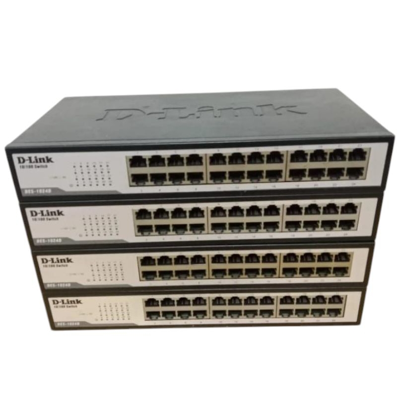 Jual D-Link Switch Hub 24 Port D-Link DES-1024A (Unit + Kabel Power ...