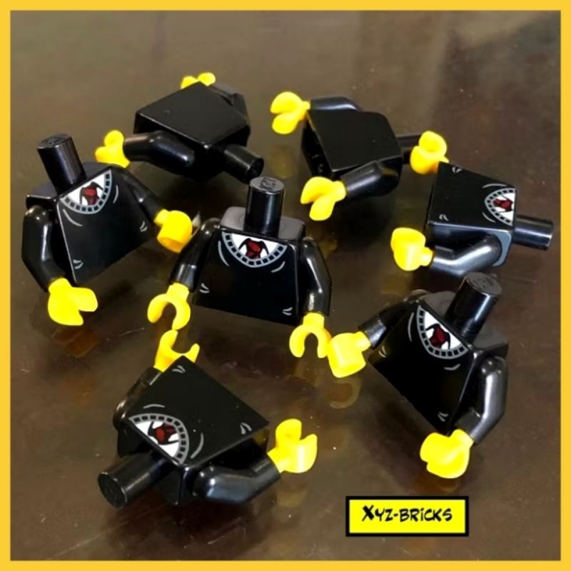 Jual LEGO PARTS 4667555 Torso Black - Sweater over White Shirt and Dark ...
