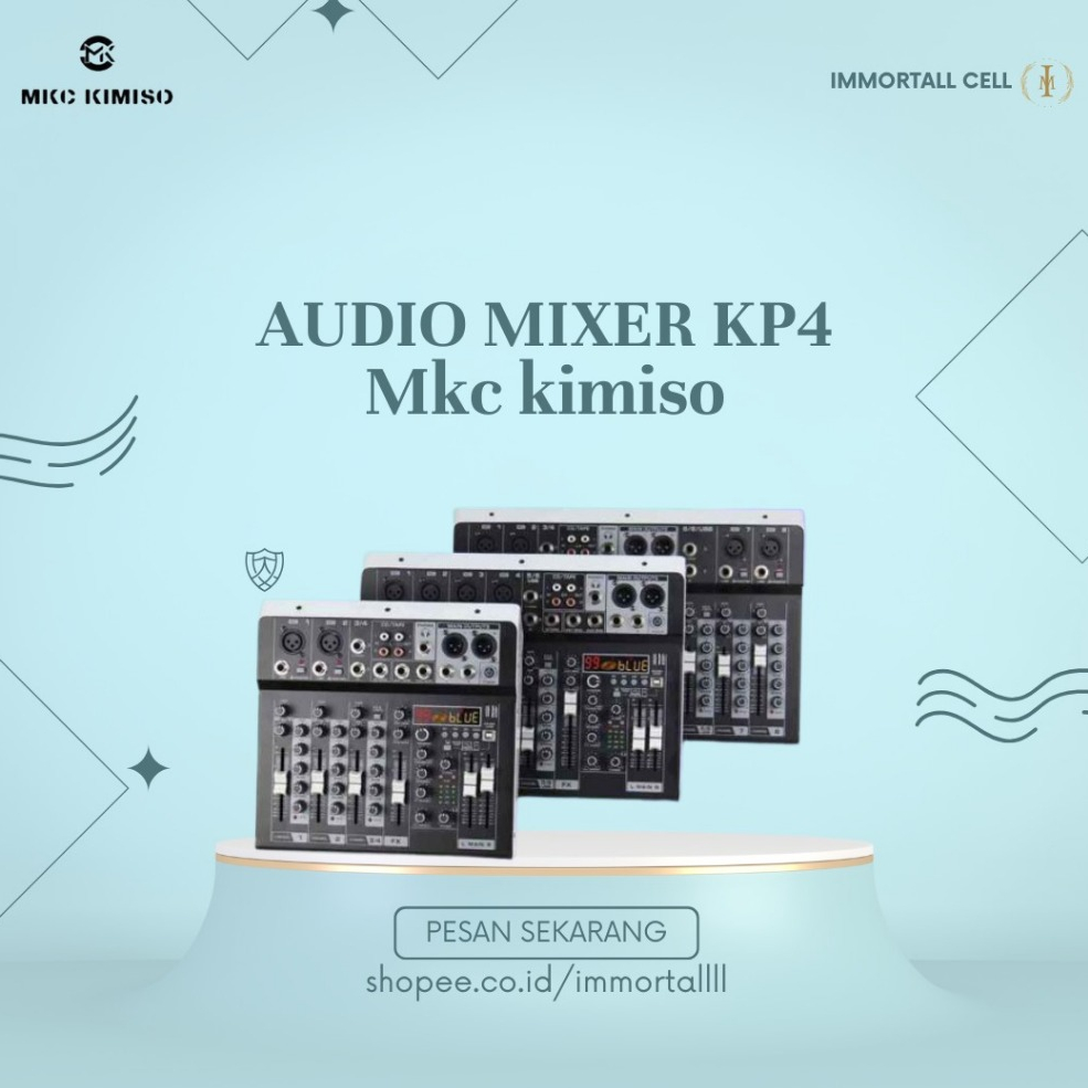 Jual KP4 Audio mixer professional 4 channel mixer, Bluetooth USB MP3 ...