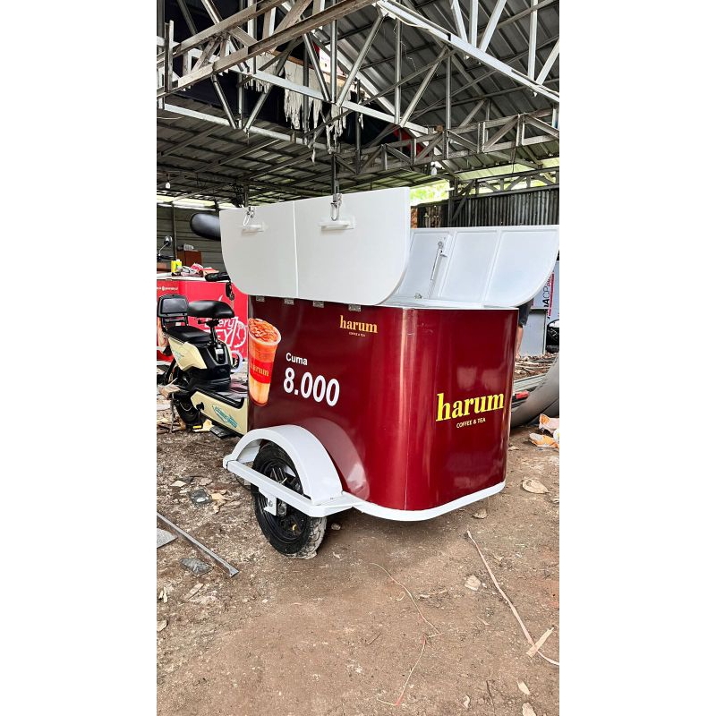 Jual Gerobak Kopi keliling/Gerobak Selis/Gerobak viral listrik | Shopee ...
