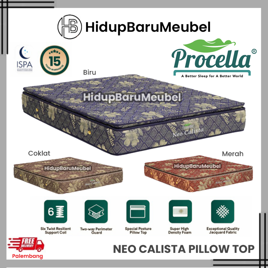 Jual Matras PROCELLA Pillowtop Neo callista / kasur springbed Murah ...