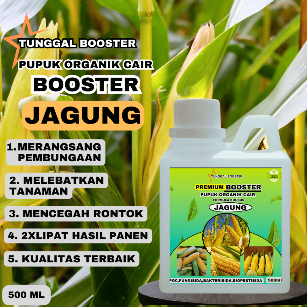 Jual Pupuk Organik Cair Tanaman Jagung Booster Pelebat dan perangsang Jagung premium organik ...