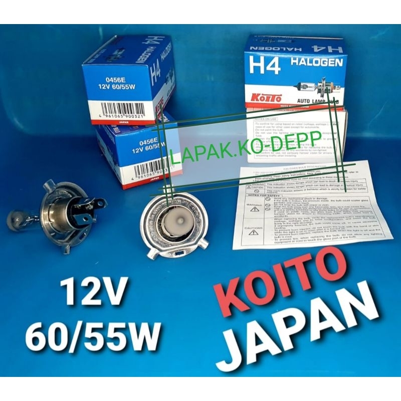 Jual DOP HALOGEN H4 12V 60/55W MERK KOITO JAPAN | Shopee Indonesia