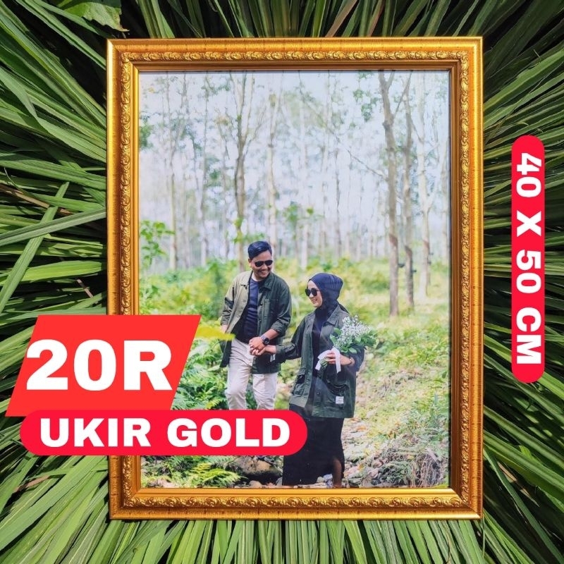 Jual BINGKAI 20R (40X50) / BINGKAI FOTO 20R UKIR GOLD / 20R UKIR EMAS ...
