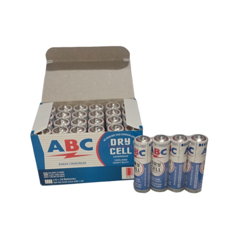 Jual Batre Batrai ABC Biru AA 1 Pack Isi 24 Pcs / Batre A2 Baterai | Shopee Indonesia