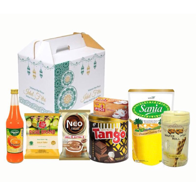 Jual PARCEL IDUL FITRI PAKET SEMBAKO LEBARAN BOX JINJING TERMASUK KARTU ...