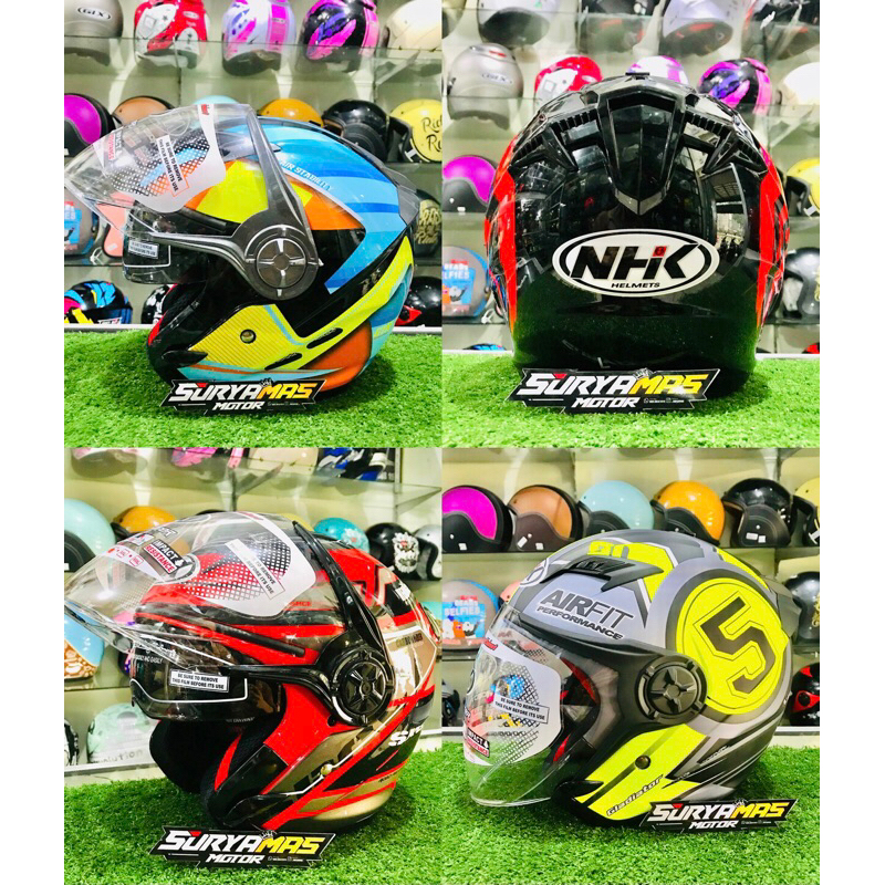 Jual HELM NHK GLADIATOR MOTIF DOUBLE VISOR | Shopee Indonesia