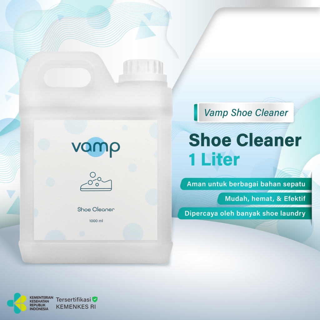 Jual Vamp Shoe Cleaner 1 Liter | Pembersih Sepatu Cairan Sabun Cuci ...