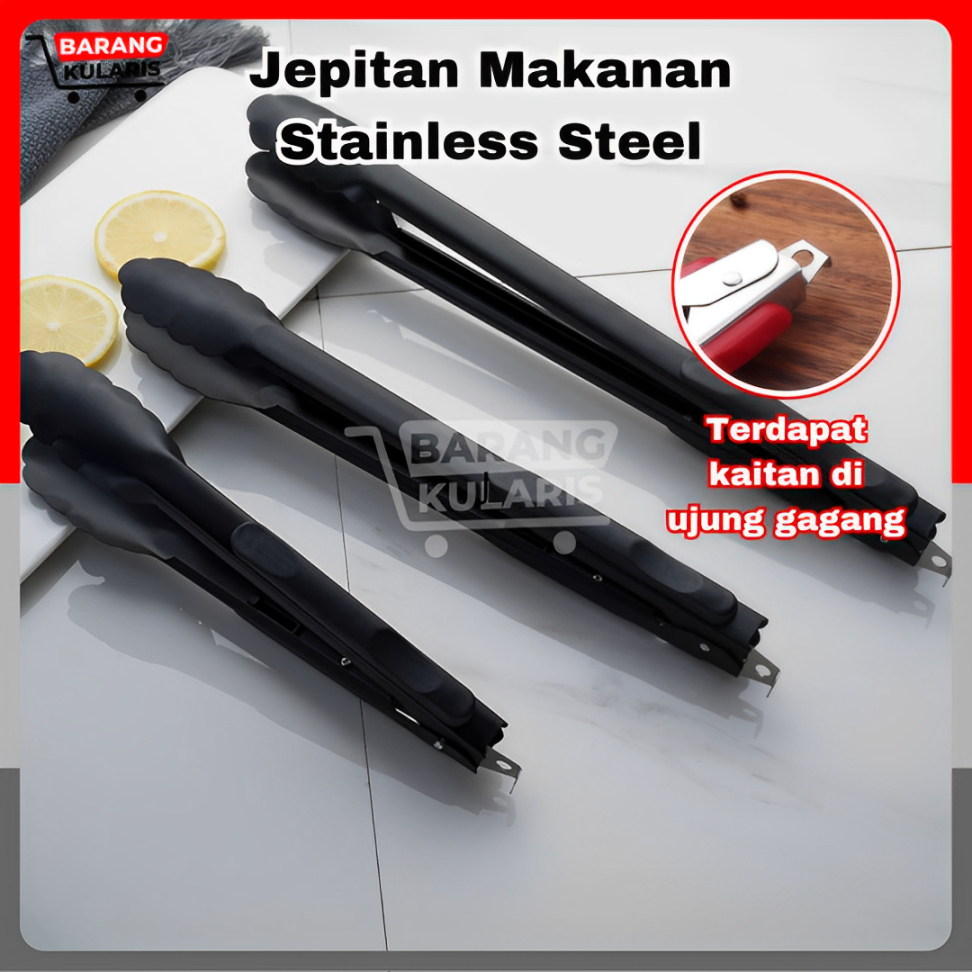 Jual Capitan Makanan Stainless Steel Jepitan Makanan Pencapit Makanan ...