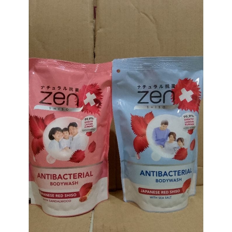 Jual ZEN ANTIBACTERIAL BODYWASH 400 ML POUCH REFILL ALL VARIAN | Shopee Indonesia