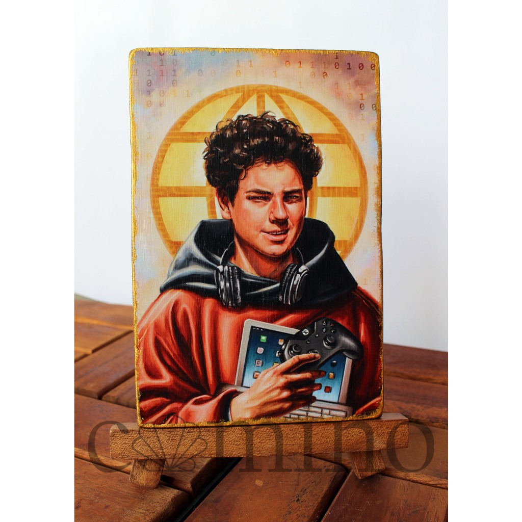 Jual Ikon St Bt Carlo Acutis | Beato Kayu Asli Kristen Katolik Catholic ...