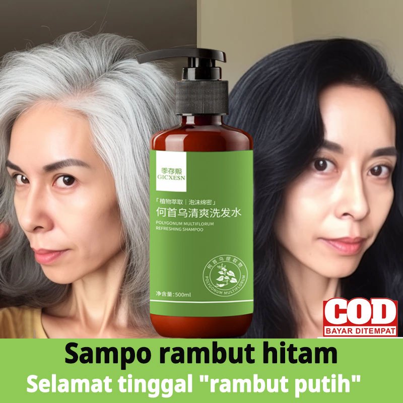 Jual （Asli）Sampo uban-Sampo penghitam rambut uban-Shampo penumbuh ...