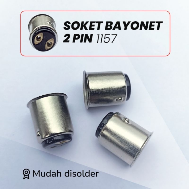 Jual soket bayonet 2 pin 1157 soket lampu rem bayonet | Shopee Indonesia