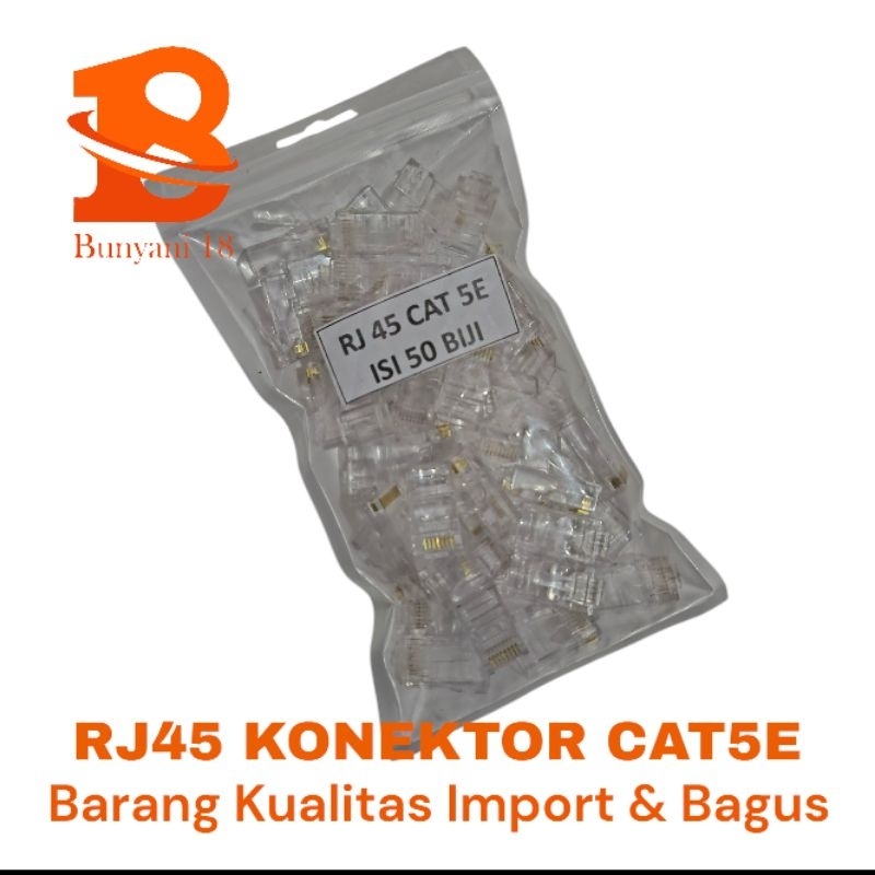 Jual CONNECTOR KONEKTOR UTP RJ45 CAT5E RJ 45 CAT 5E MODULAR PLUGS ...