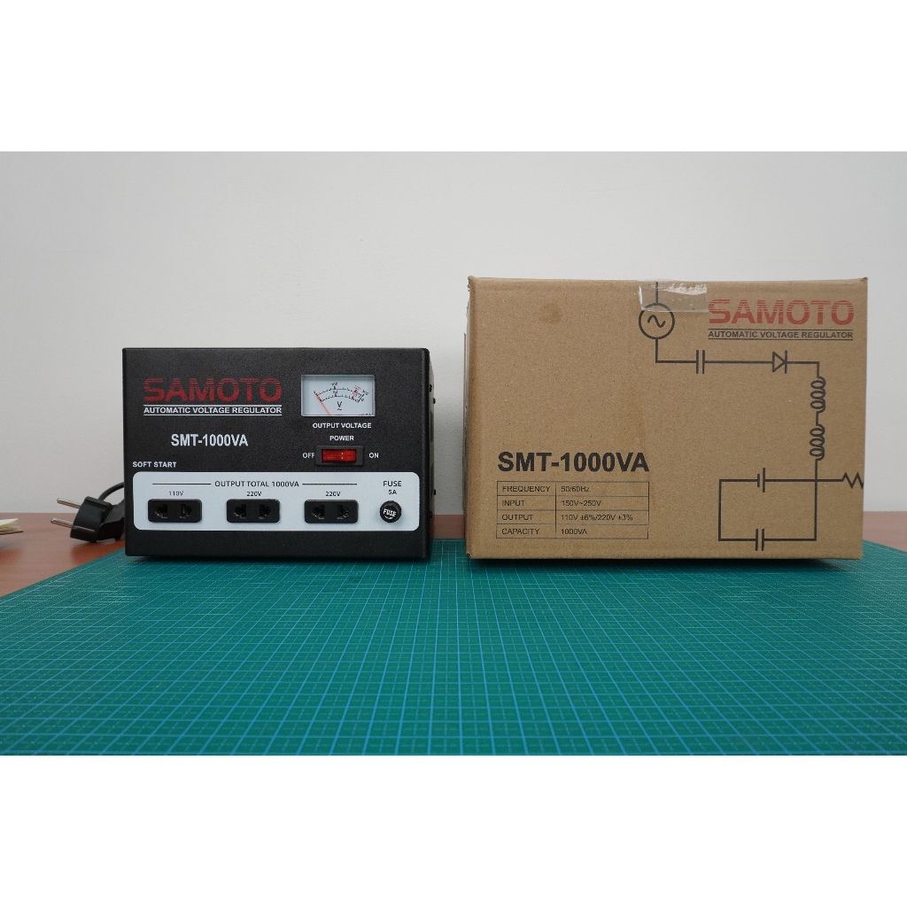 Jual PALET KAYU. Stabilizer Samoto SMT1000VA 1000VA Stavolt Servo Motor ...