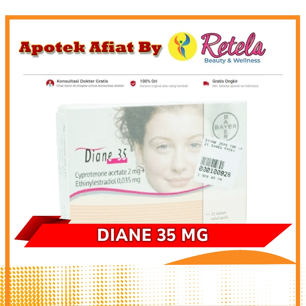 Jual DIANE 35MG 1 STRIP 21 TABLET | Shopee Indonesia