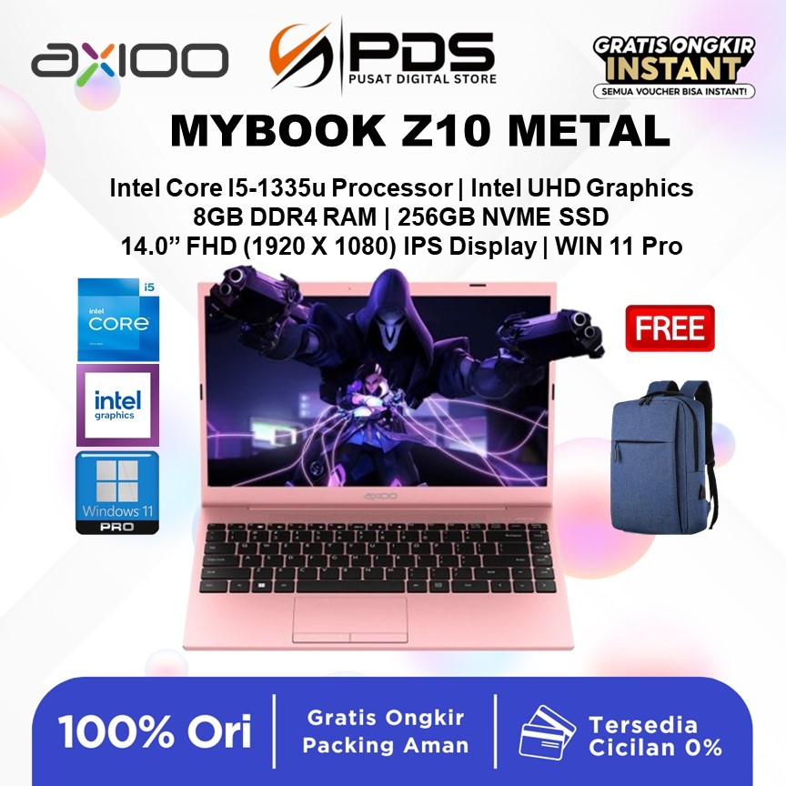 Jual AXIOO MyBook Z10 Metal Intel Core I5-1335u Ram 8GB SSD 256GB Win 11 Pro 14" Full HD IPS ...